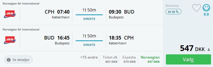 Rejse Deal: Fly til Budapest og 4-stjernet hotel i 5 dage for kun 1.119 ...