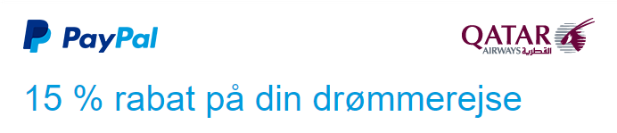I samarbejde med PayPal giver Qatar Airways stor rabat på flybilletter ...