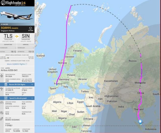 InsideFlyer DK – Singapore Airlines – A350-900ULR – Delivery Flight ...